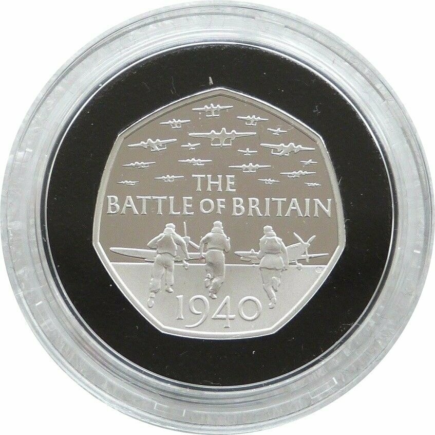 2015 Battle of Britain Piedfort 50p Silver Proof Coin Box Coa