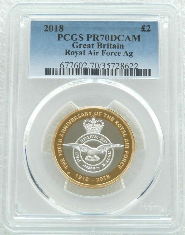 2018 Royal Air Force Emblem £2 Silver Proof Coin PCGS PR70 DCAM