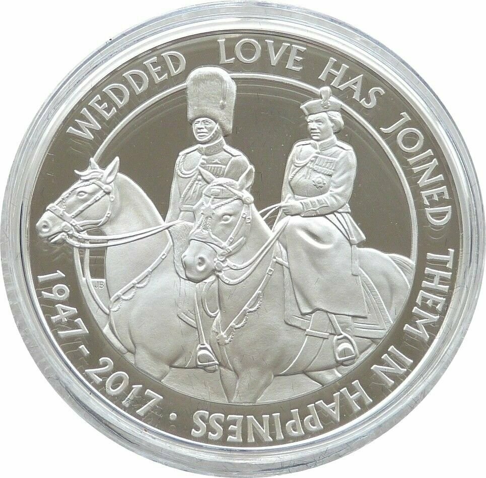 2017 Platinum Wedding £5 Silver Coin Box Coa
