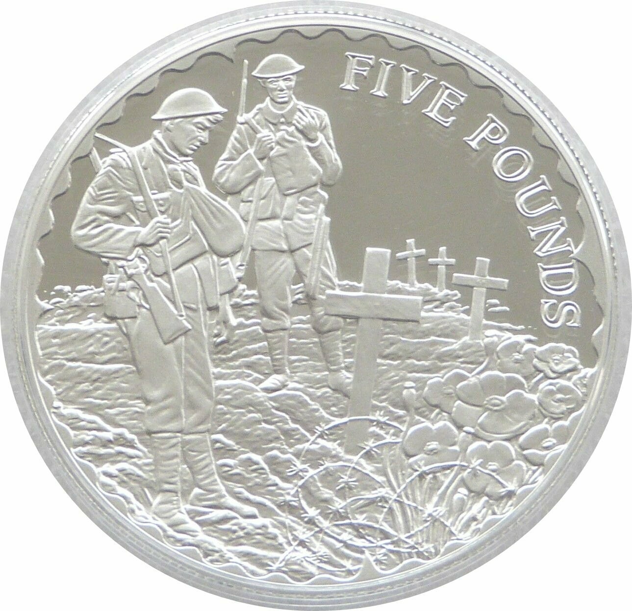 2008 Alderney First World War Remembrance £5 Silver Proof Coin