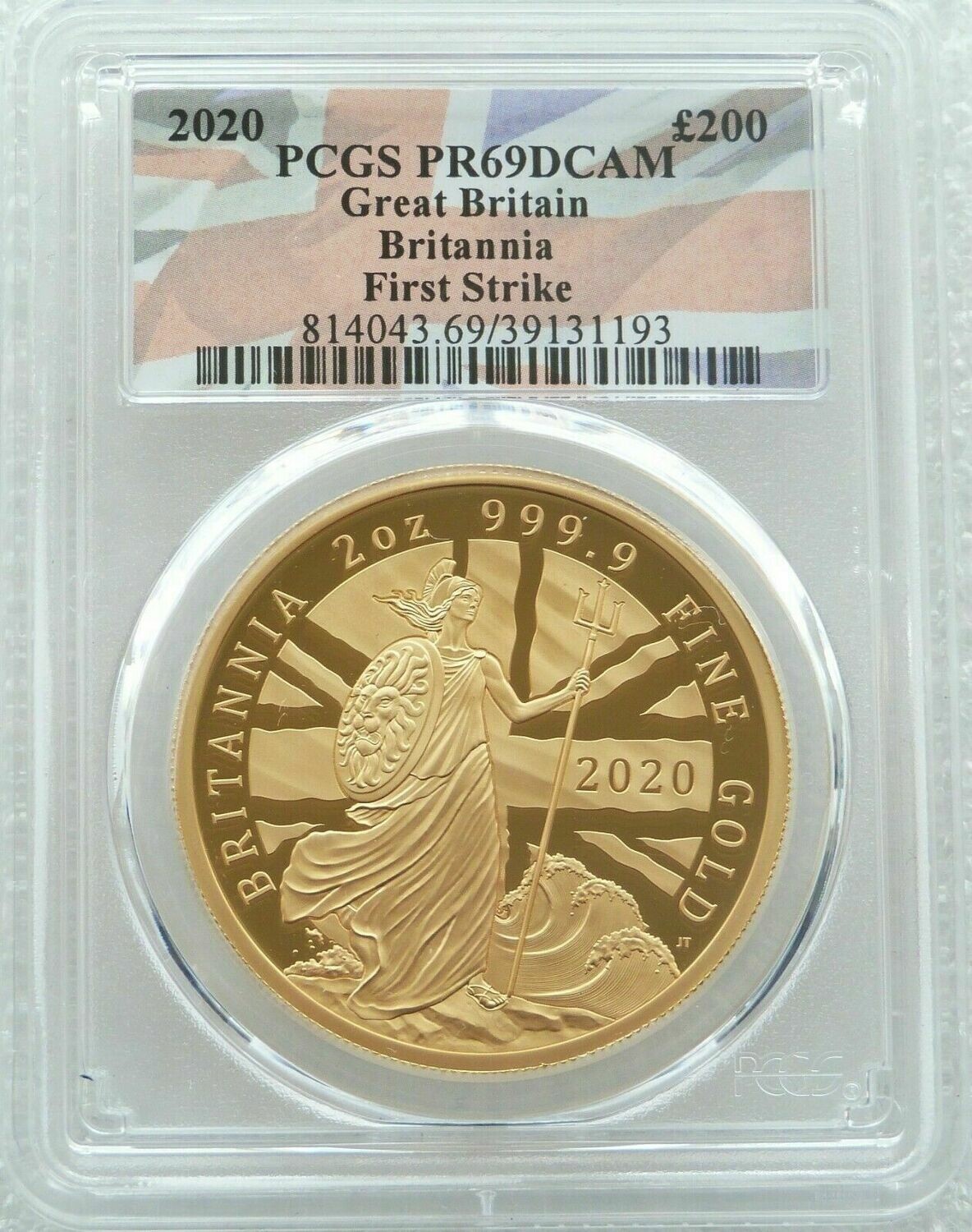 2020 Britannia £200 Gold Proof 2oz Coin PCGS PR69 DCAM First Strike 2020 Britannia £200 Gold Proof 2oz Coin PCGS PR69 DCAM First Strike