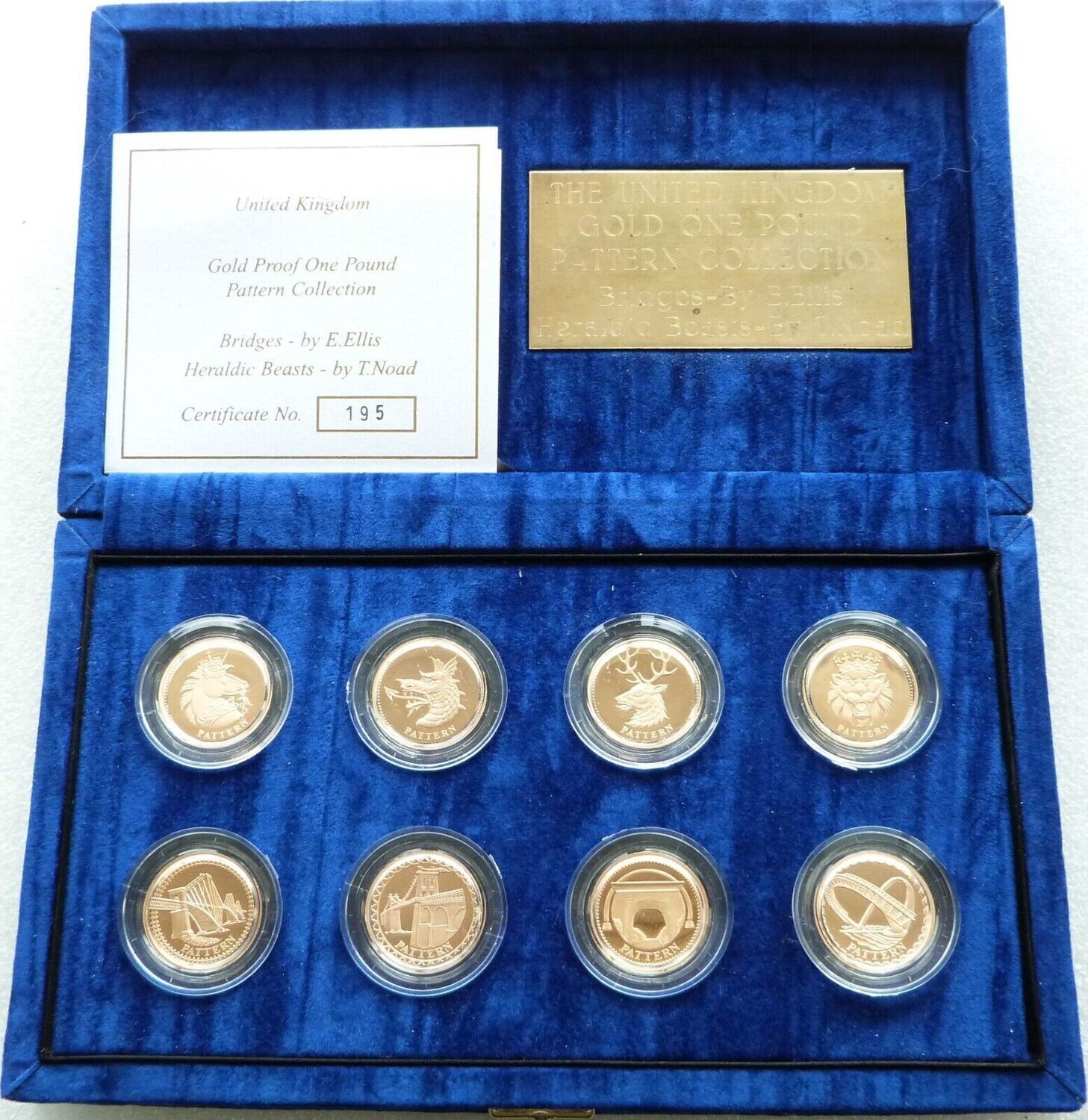 2003 - 2004 United Kingdom Bridges Heraldic Beasts Pattern £1 Gold ...