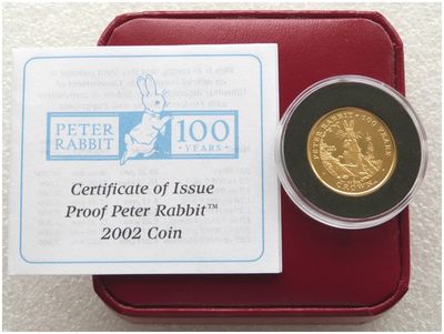 2020 Peter Rabbit 50p Gold Proof Coin Box Coa