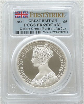 2021 Great Engravers Gothic Crown £5 Silver Proof 2oz Coin Box Coa