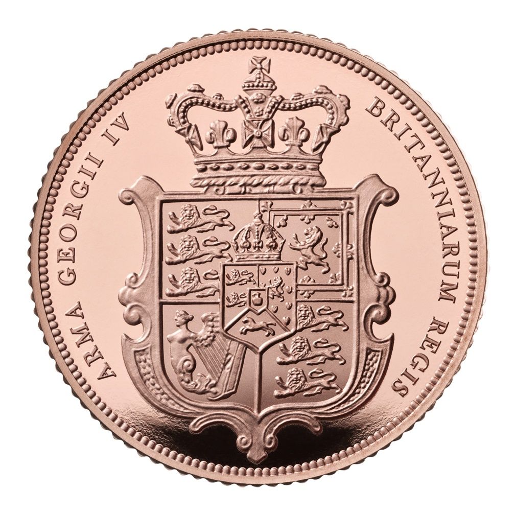 2025 Royal Arms Full Sovereign Gold Proof Coin Box Coa