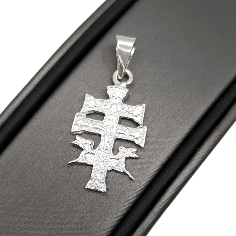 Dije cruz de Caravaca 2cm. de largo. PLATA .925
