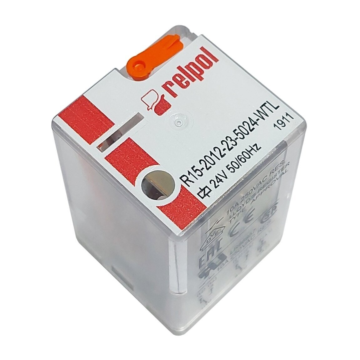 R152012235024WT RELPOL RELEVADOR ELECTROMECANICO 8 PINES 24VCA