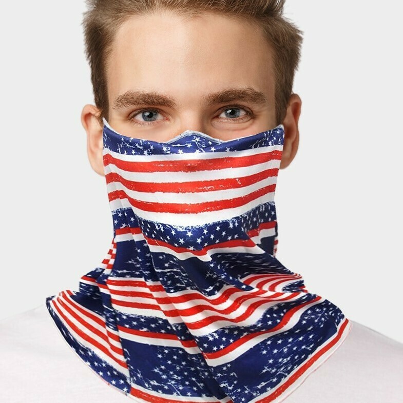 USA FLAG PRINT FACE TUBE MASK & SCARF | Shop - Nikus Jewelry ...