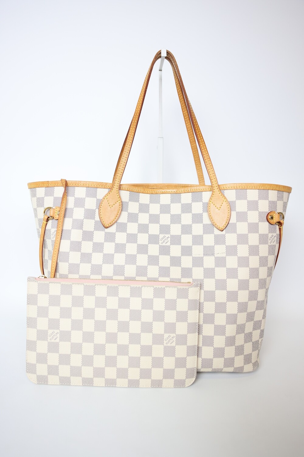 Louis Vuitton Neverfull MM Set, Damier Azur, Preowned In Box WA001 ...