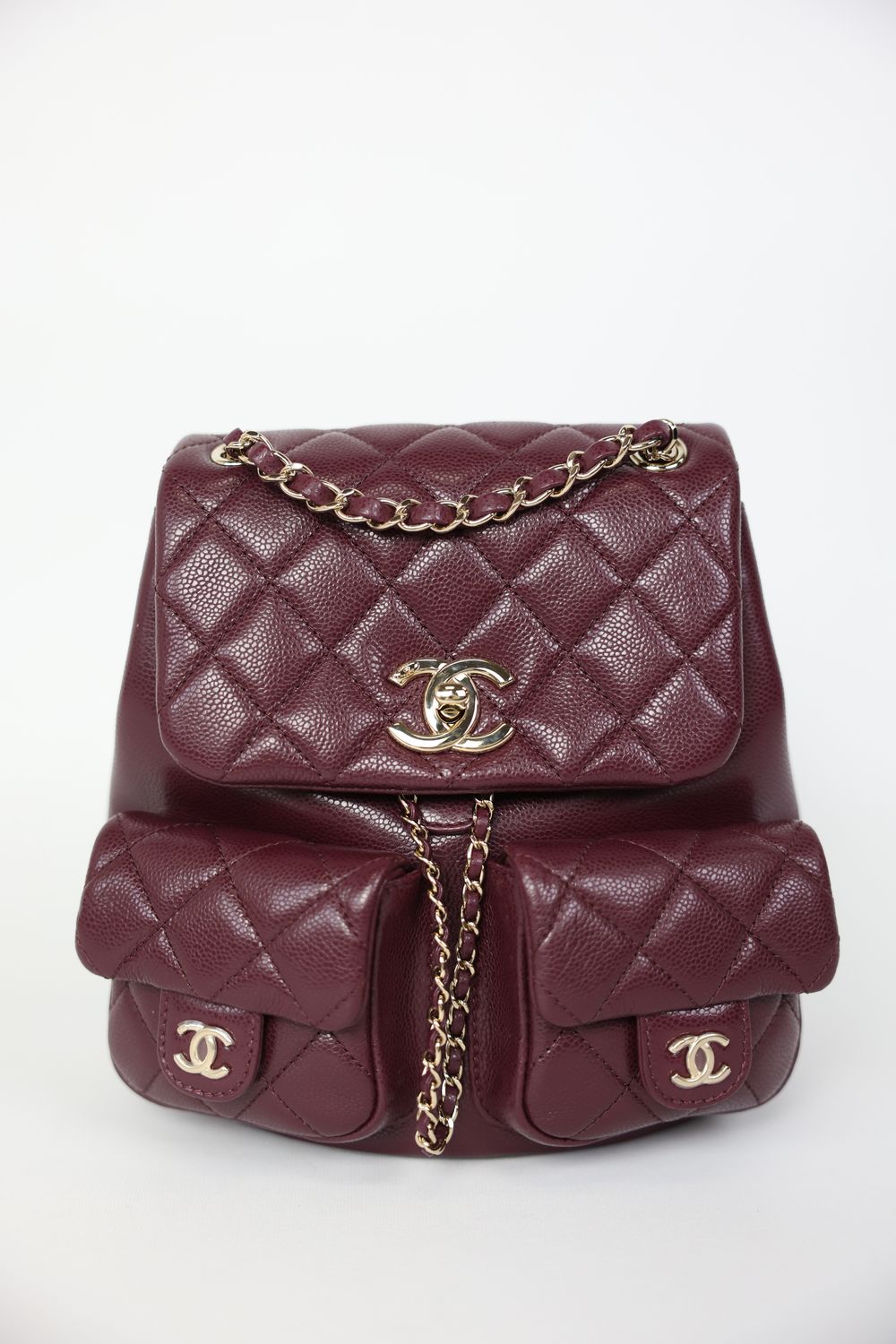 Chanel Backpack, 24A Bourdeaux Maroon Caviar with Gold Hardware ...