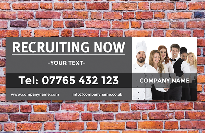 Chef, Cook, Waitress, Bar Staff Recruitment Banners - Low Cost ...