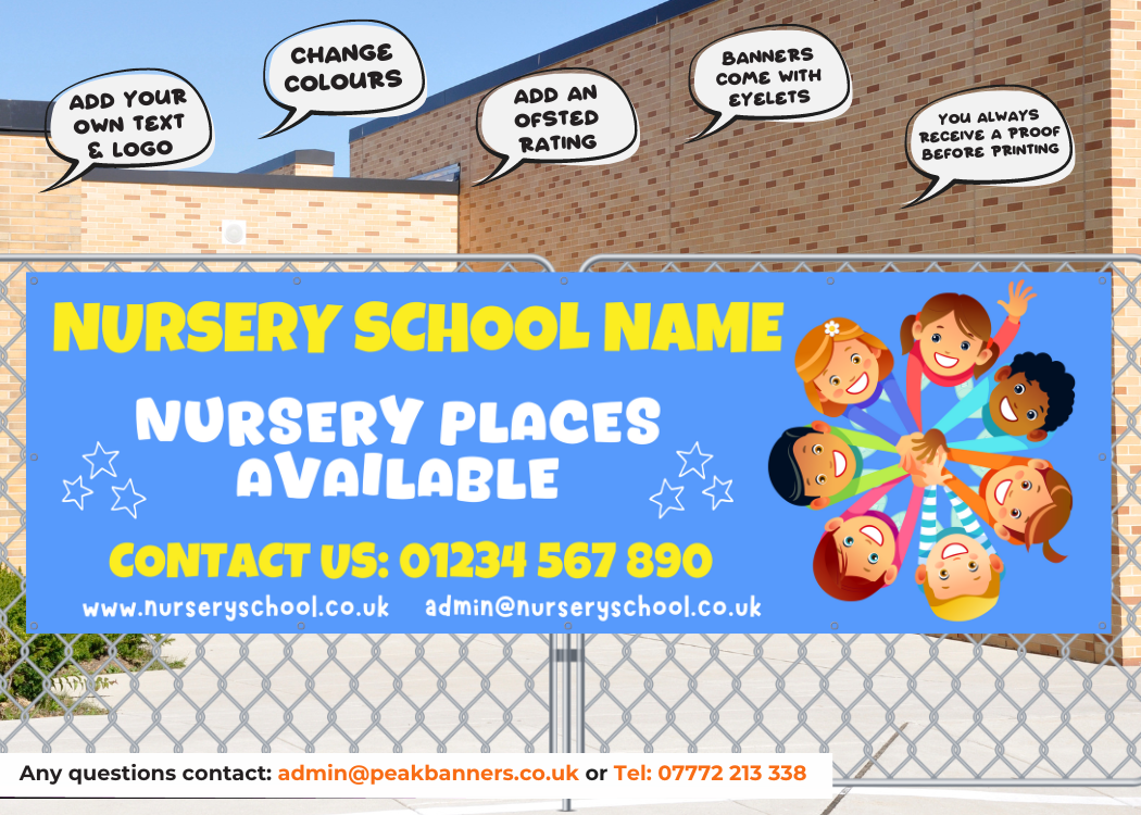 Nursery & Pre-school Places Banners & Optional Ofsted Rating – Nursery ...