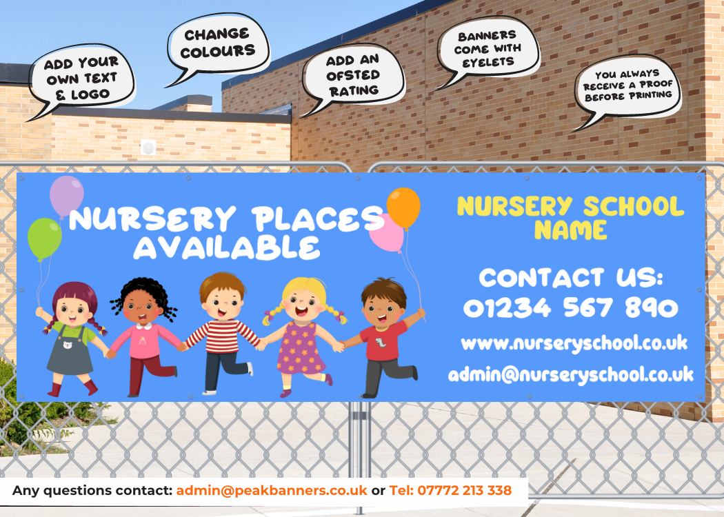 Nursery Places Banner – Open Business As Usual Banner – Peak Banners