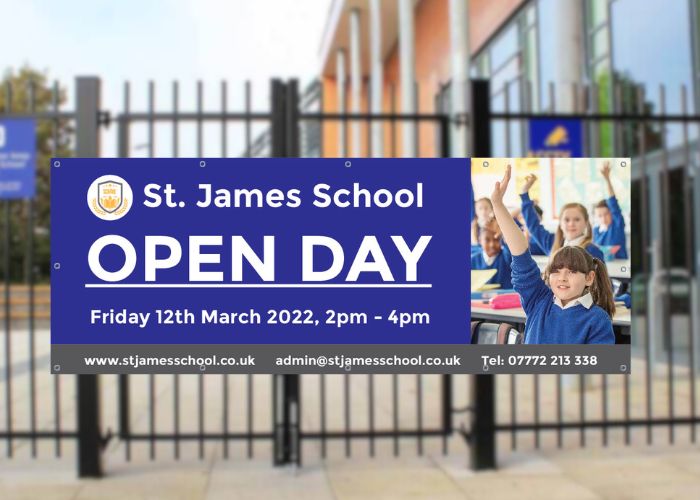 School Open Day Banner | Free Design Service – Open Business As Usual ...