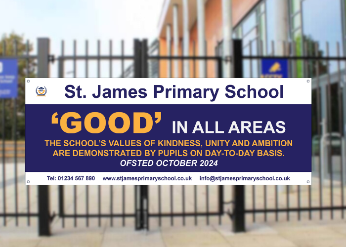 Ofsted Banner (5) – Open Business As Usual Banner – Peak Banners
