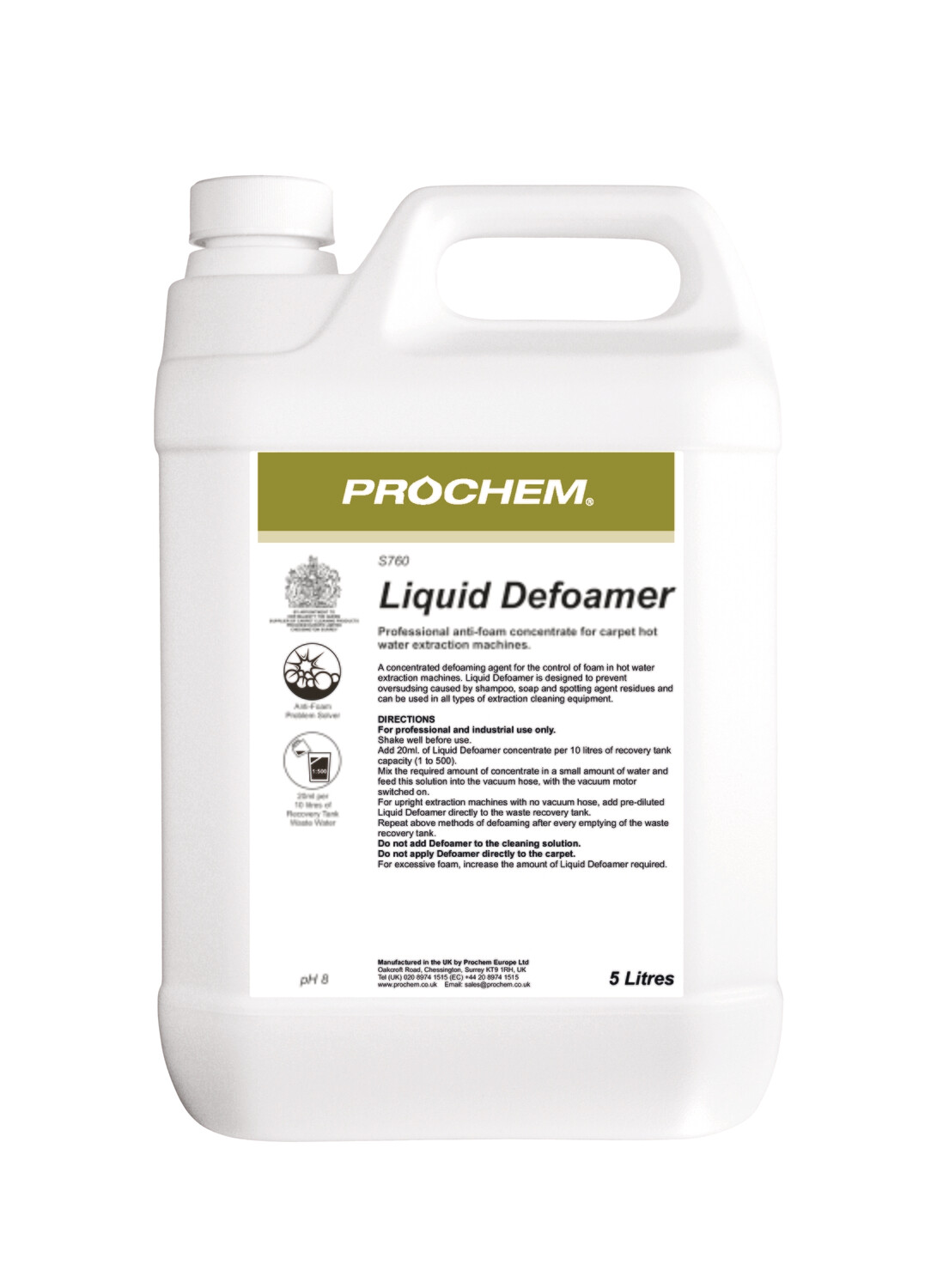 Prochem Liquid Defoamer 5Ltr