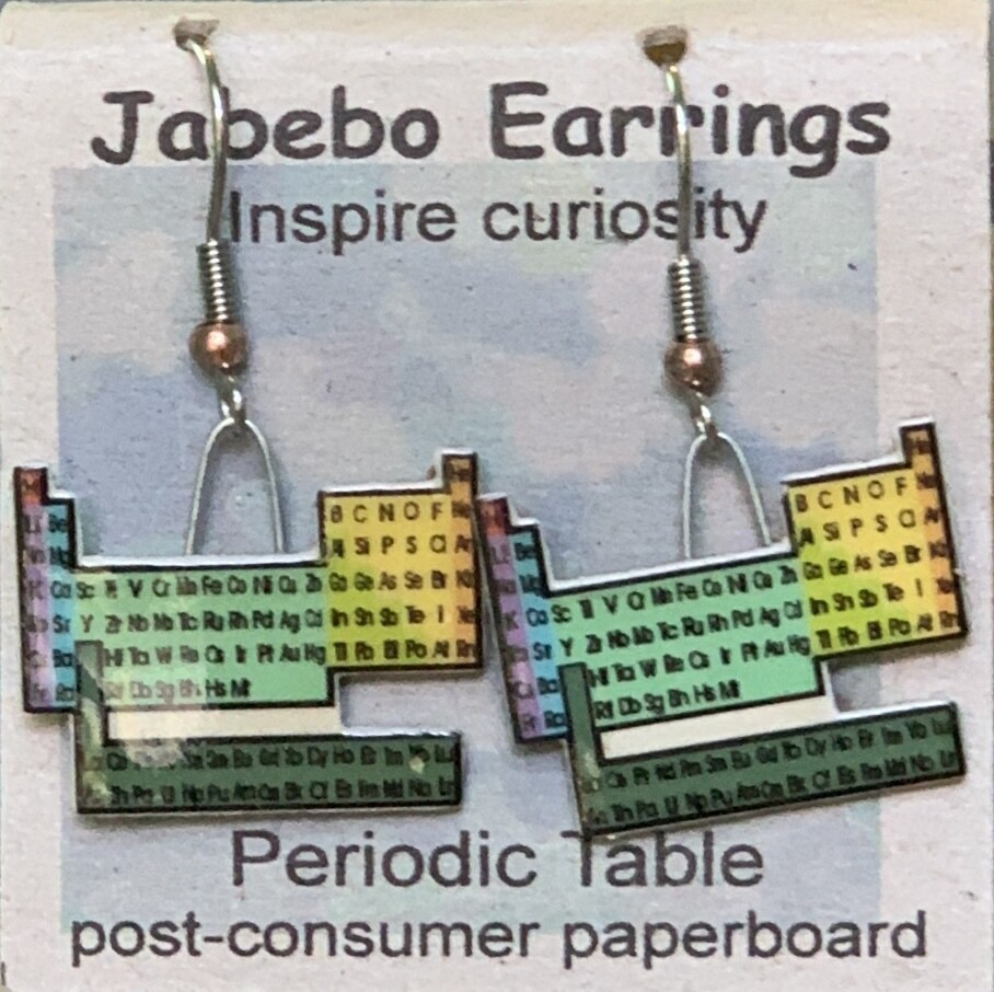 Periodic Table Earrings (Recycled Material)