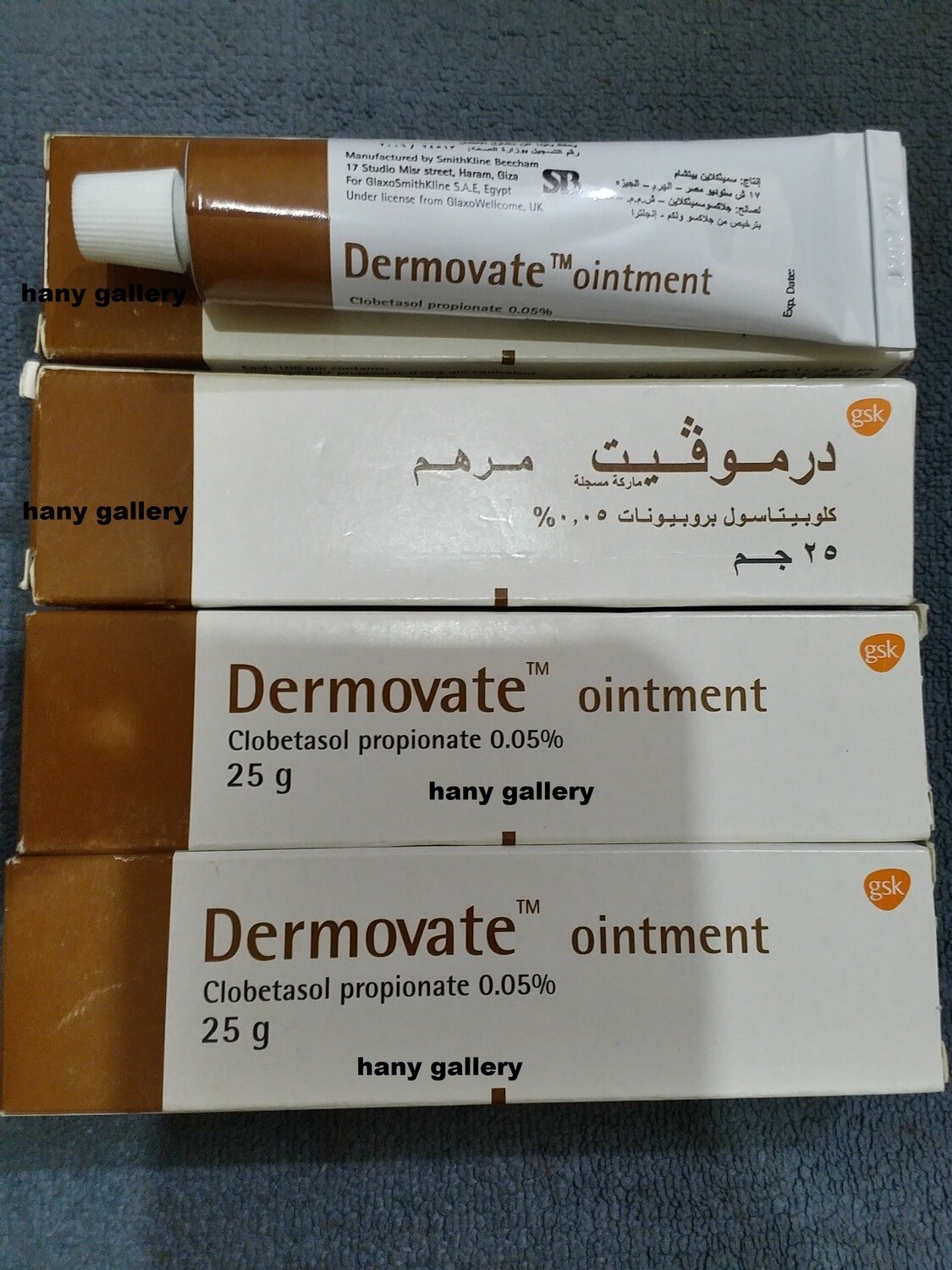 4 Box Original Brown Dermovate Ointment 25 Gram Clobetasol Propionate 005 Free Shipping
