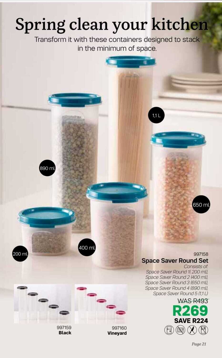 Space Saver Round Set