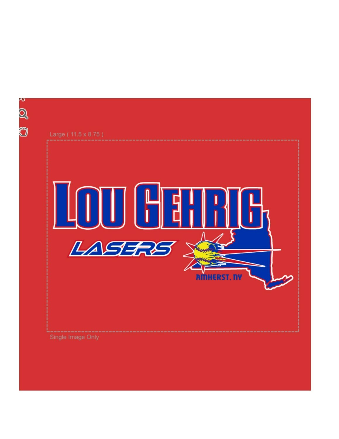 LOU GEHRIG lasers SOFTBALL
