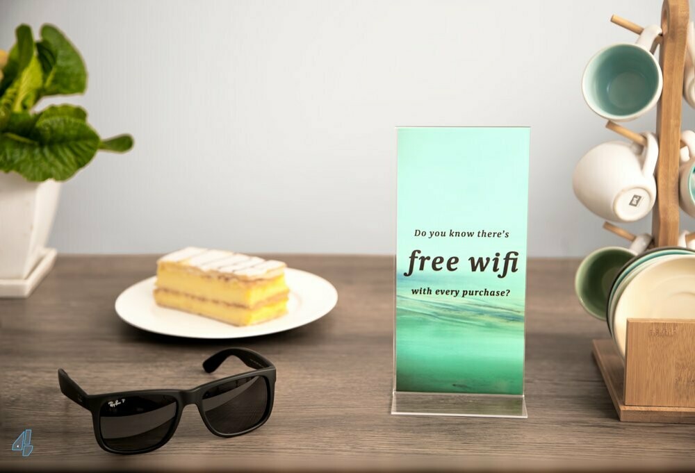 Upright Sign Holders, Clear