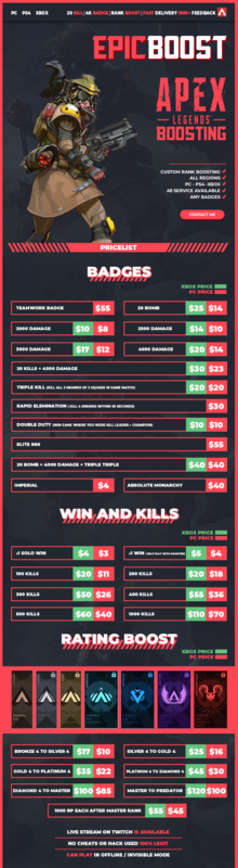 Welcome to EpicBoost's Shop ┃ All Currency Accepted - Prices are in USD