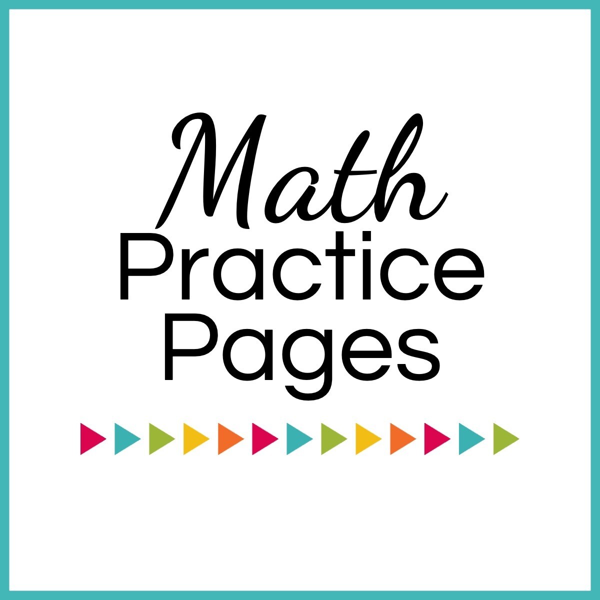 Math Practice Pages