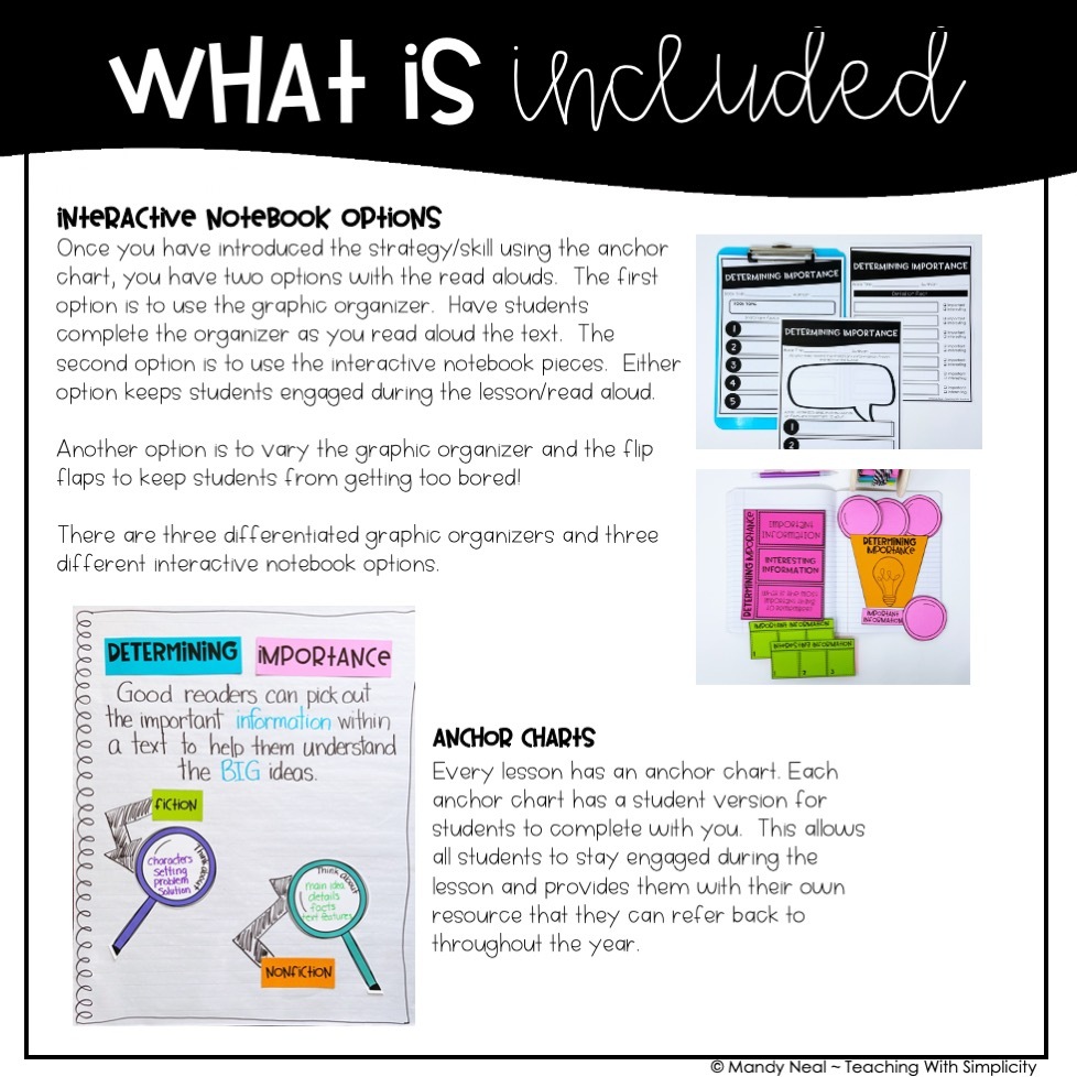Determining Importance Anchor Chart