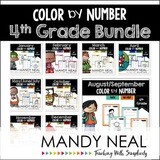 March Color By Number for 4th Grade Math