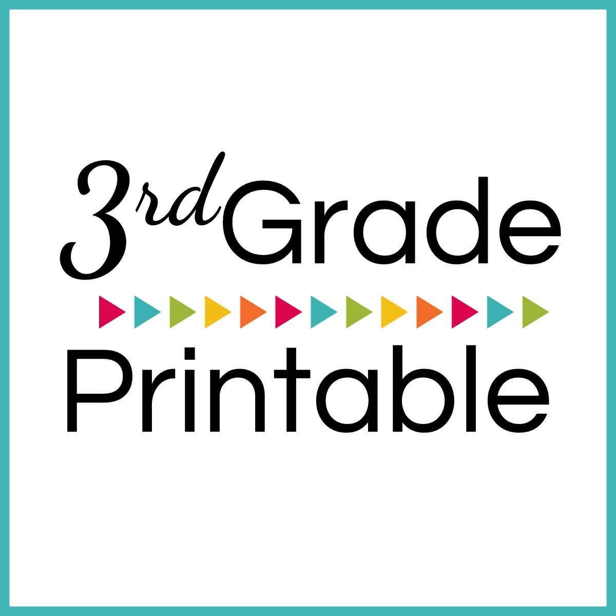 3rd Grade Printable