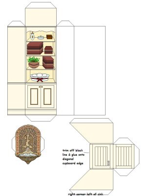 Paper Dollhouse Furniture Templates