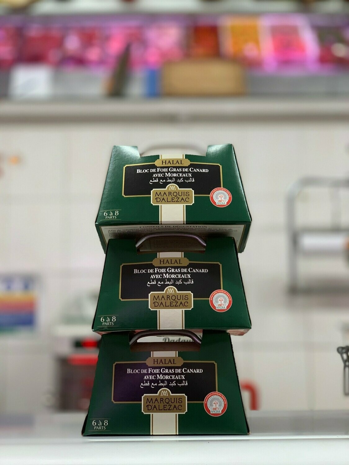 Bloc de foie gras de canard avec morceaux halal MARQUIS D'ALEZAC