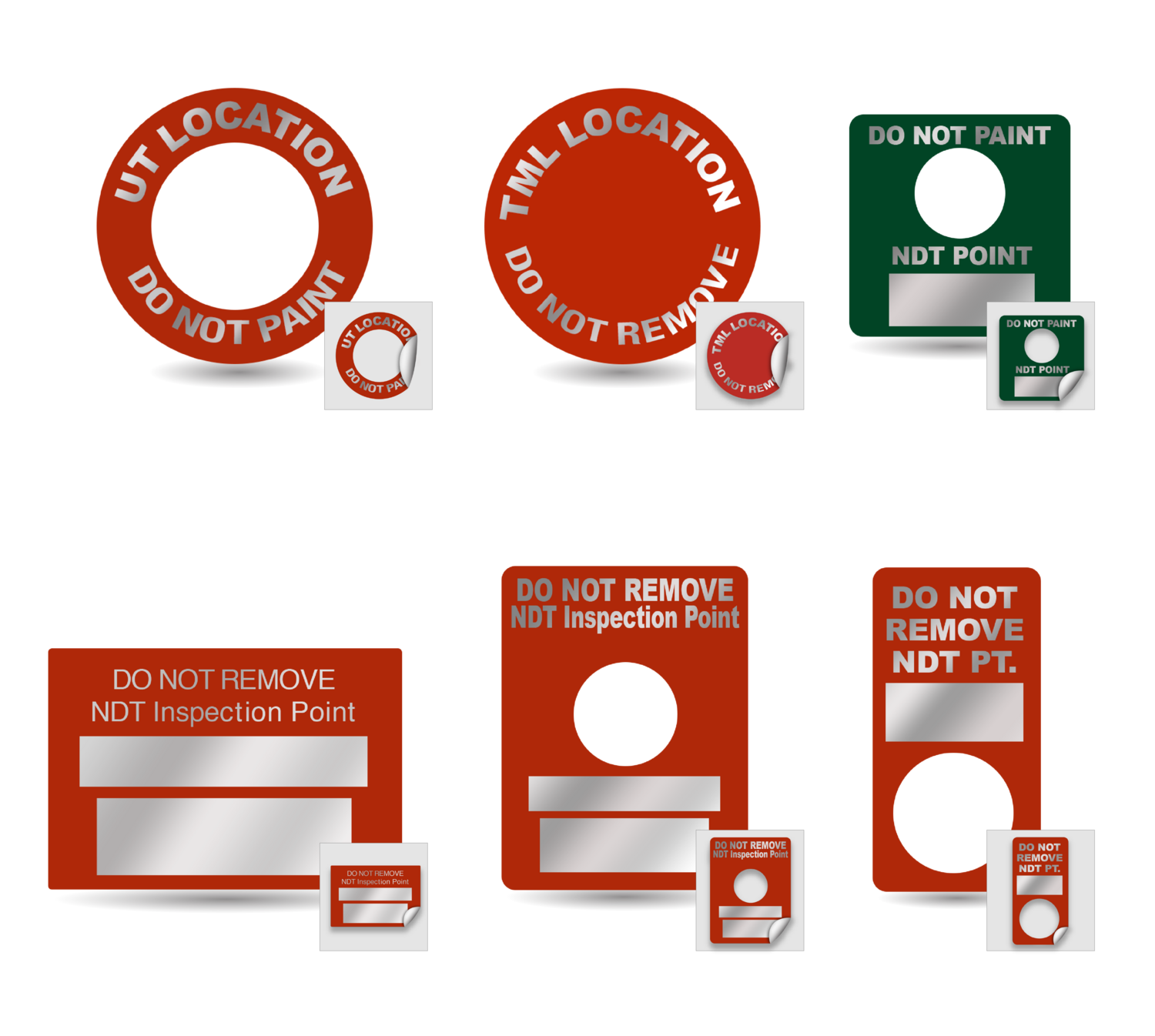 TML / UT Inspection Point Access Labels | Secure Online Ordering