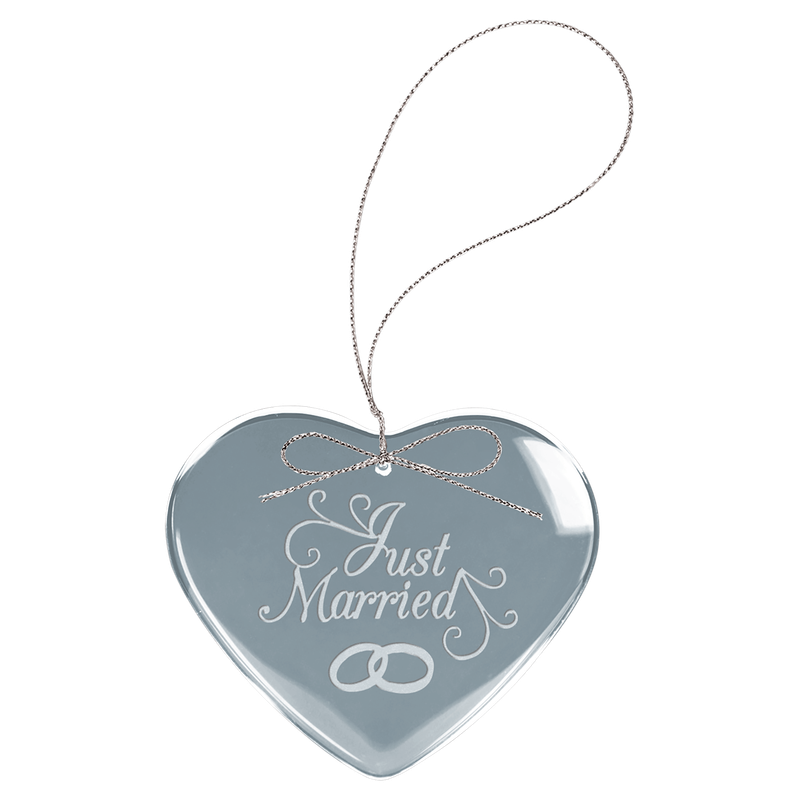 Clear Glass Ornaments with Silver String