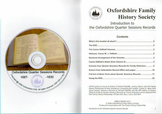 OXFORDSHIRE QUARTER SESSIONS RECORDS 1687 to 1830 (download) | Shop ...
