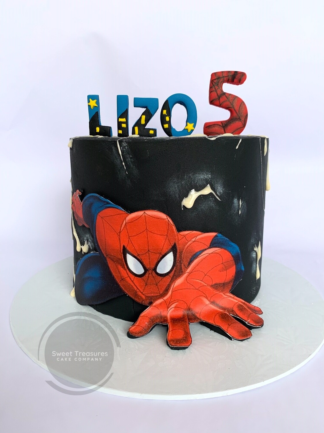 Black spiderman cake