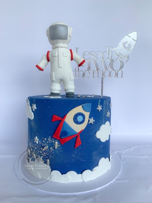 Astronaut Themed Birthday Cake