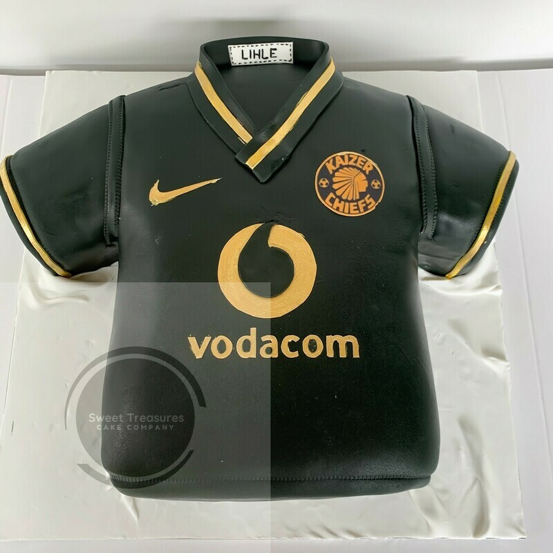 Kaizer Chiefs Jersey Themed Single tier Cake
