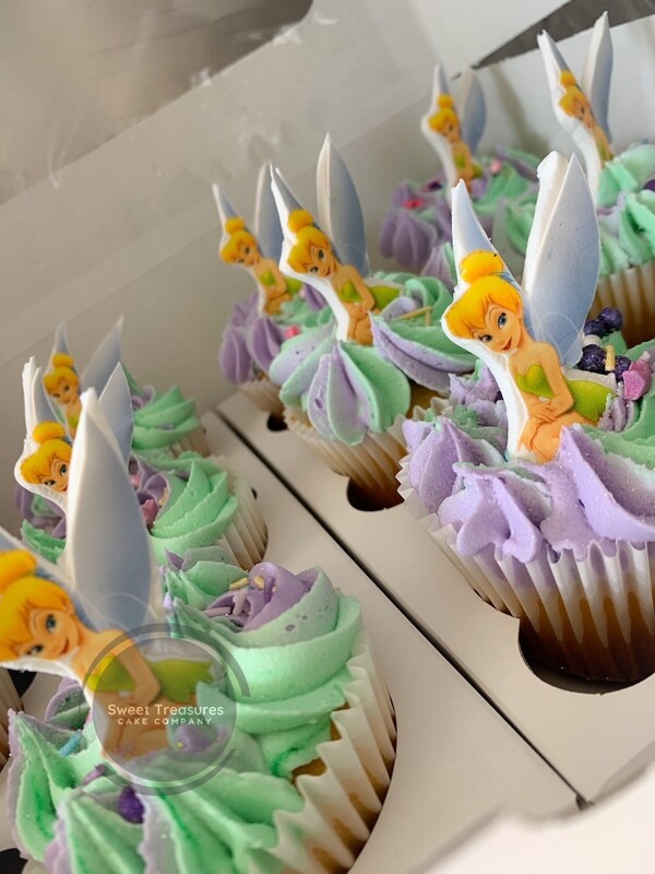 Tinkerbell Shoe Cupcakes