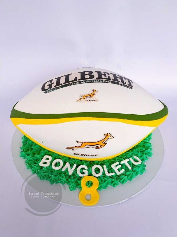 SA Rugby Cake | Fondant Covered Rugby Celebration Cake