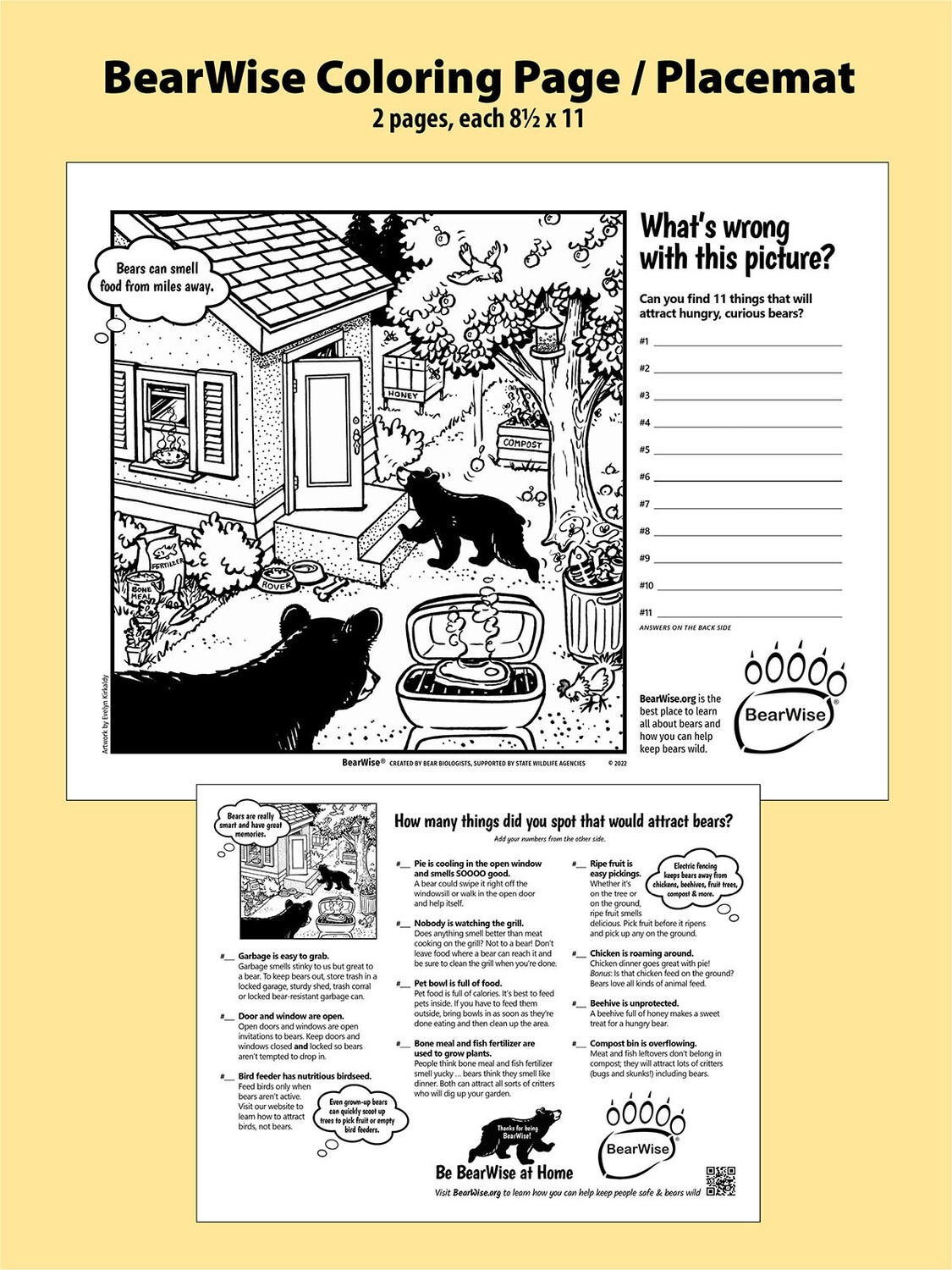 Six At-Home BearWise Basics - BearWise Educational Materials: Tools ...