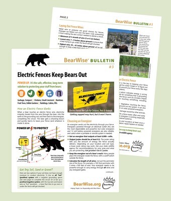 Fact Sheets, Checklists, Posters - BearWise Educational Materials ...