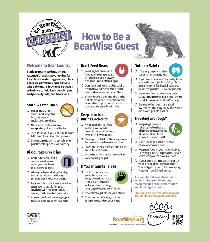 Fact Sheets, Checklists, Posters - BearWise Educational Materials ...
