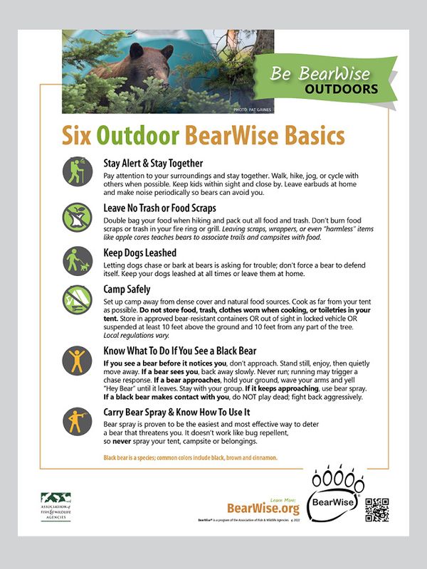 Fact Sheets, Checklists, Posters - BearWise Educational Materials: Tools & Resources for Bear ...