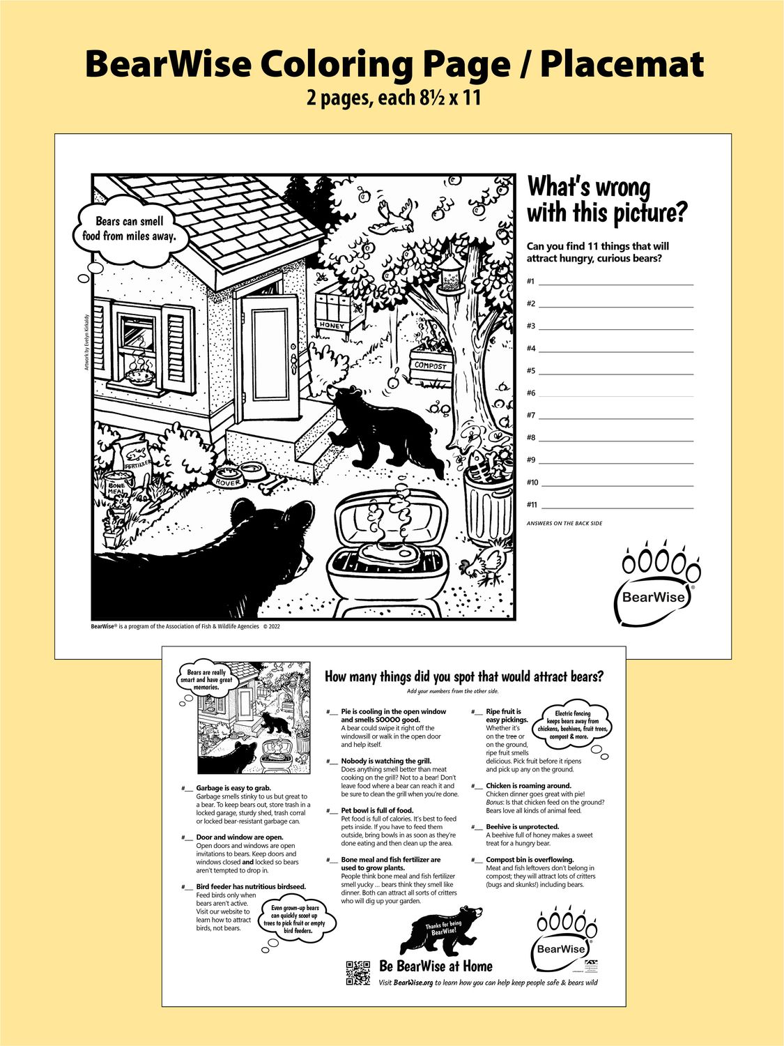 Six At-Home BearWise Basics - BearWise Educational Materials: Tools ...