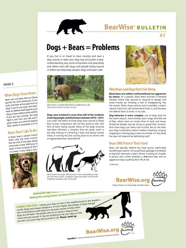 Fact Sheets, Checklists, Posters - BearWise Educational Materials: Tools & Resources for Bear ...