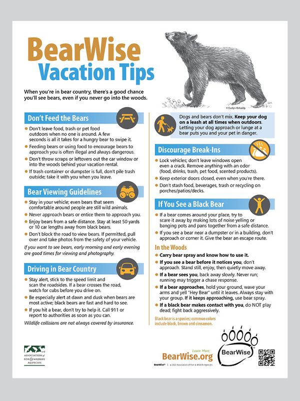 Fact Sheets, Checklists, Posters - BearWise Educational Materials: Tools & Resources for Bear ...