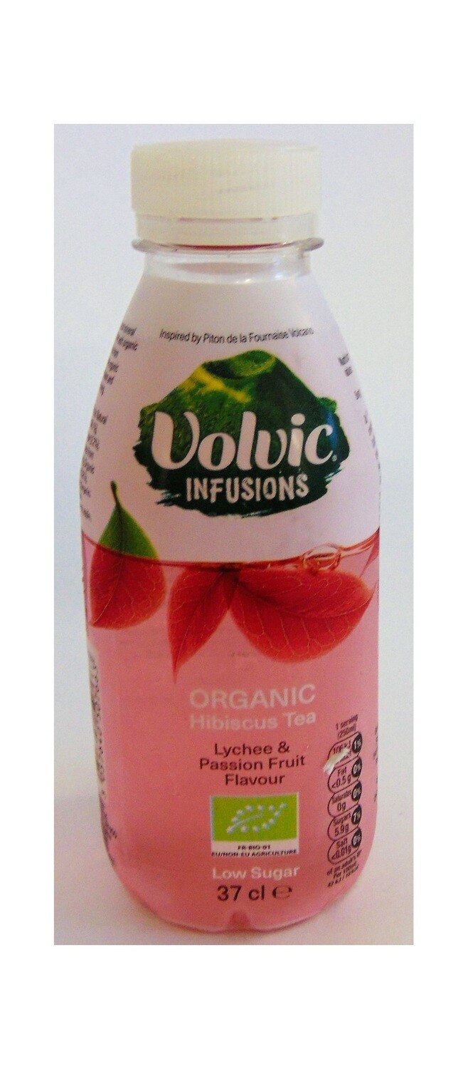 Volvic Infusions Organic Hibiscus Tea Lychee and Passionfruit Flavour