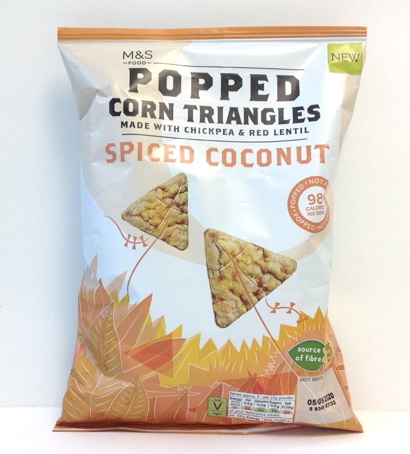Marks and Spencer Popped Corn Triangles - Spiced Coconut
