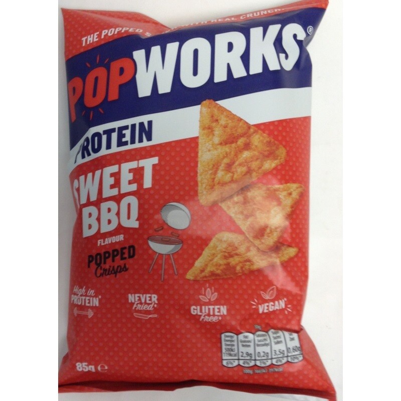 Popworks Protein Sweet Bbq Popped Crisps